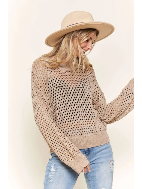 Crochet Net Sweater – 1 Happy Girl